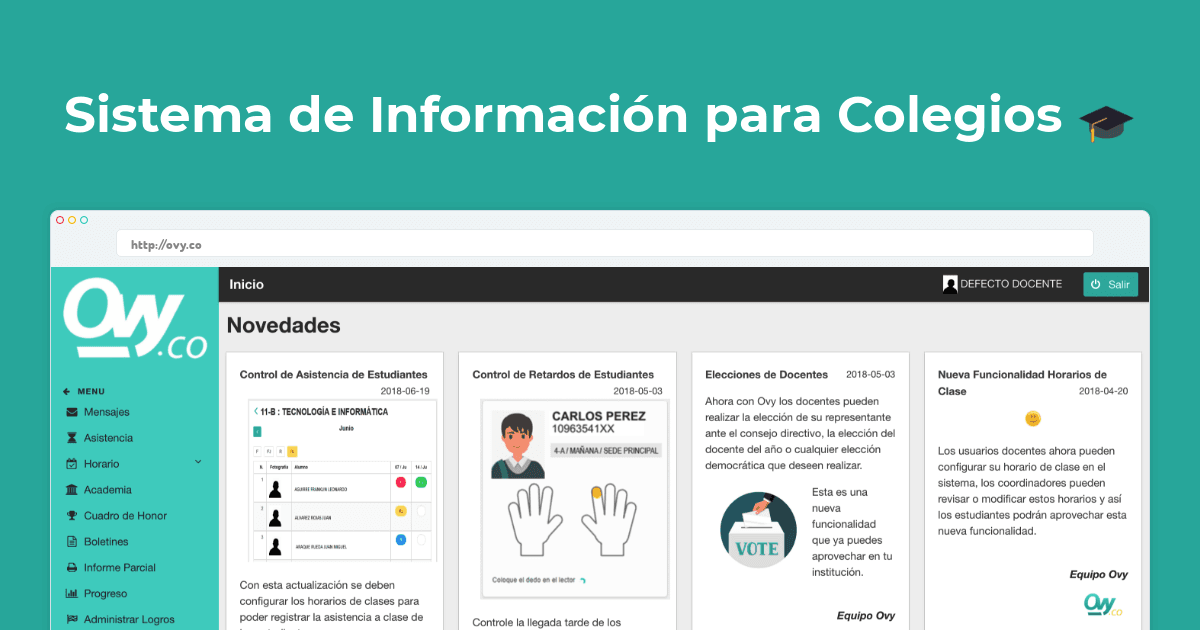 Ovy ‹ Sistema de Información para Colegios 🎓